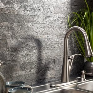 Aspect Peel and Stick Backsplash Tiles in Glass, Stone and Metal