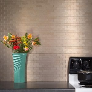 Aspect Peel and Stick Backsplash Tiles in Glass, Stone and Metal
