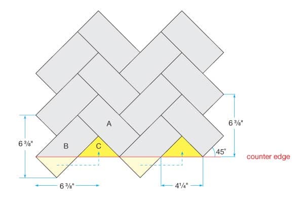 Aspect Herringbone Installation